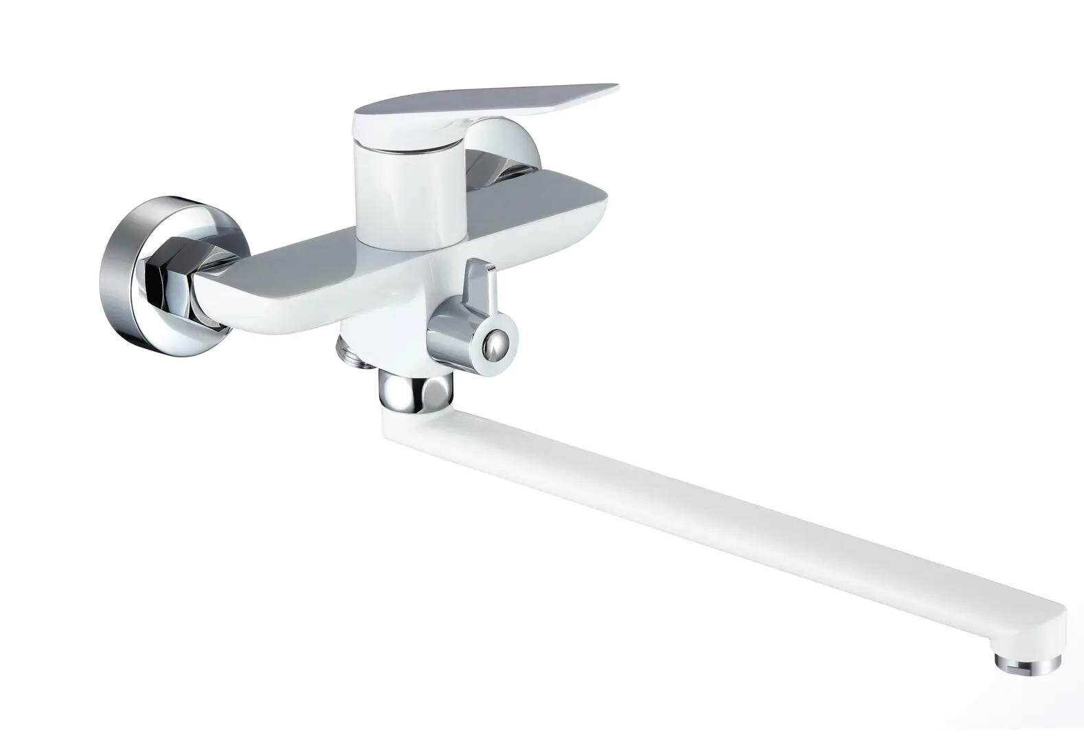 Смеситель для ванны Osgard Olen 20223 однорычажный универсальный с лейкой и шлангом цвет хром белый