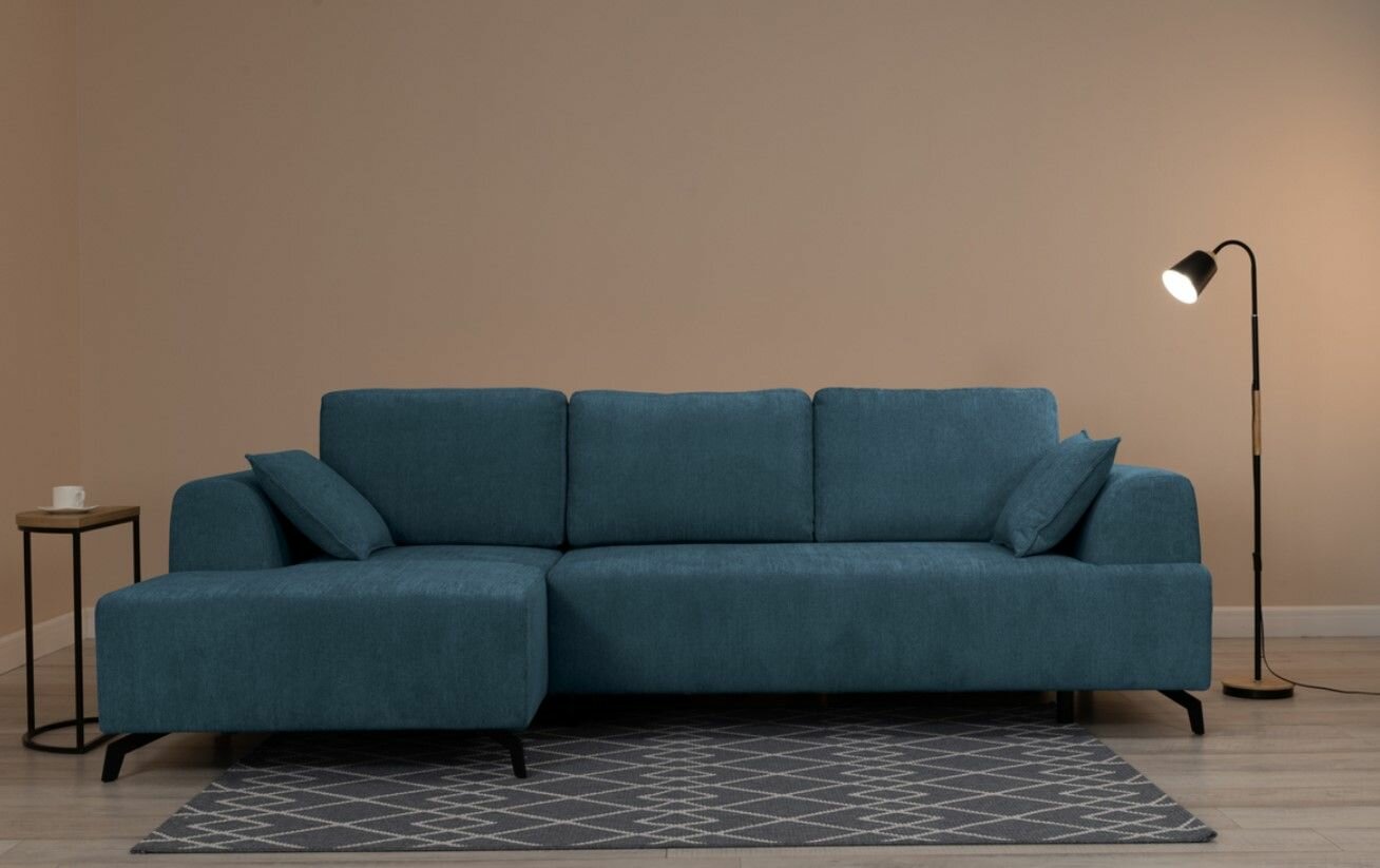 Диван-кровать угловой Askona (Аскона) Скотт-L, Тк. Raven 86, 140х200 см