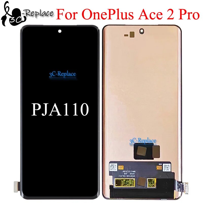 AMOLED черный 6,74 дюйма для OnePlus Ace 2 Pro PJA110, ЖК-дисплей, сенсорный экран, дигитайзер, панель в сборе, замена