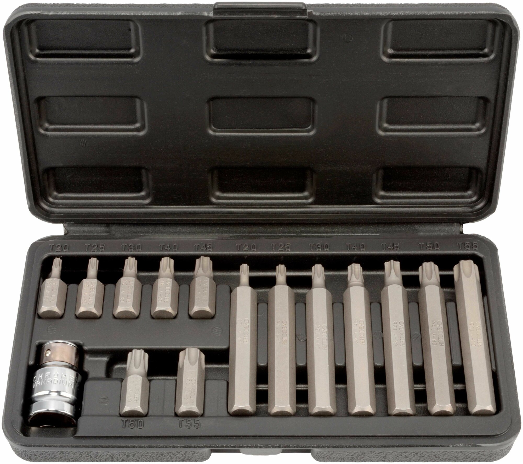 Набор бит звездочек 15 предметов (TORX с отверстием) Автодело