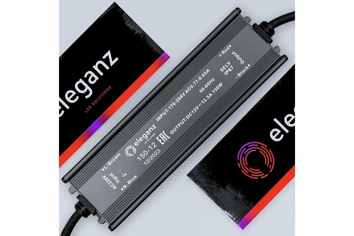 ELEGANZ 12V Блок питания 150W герм. IP67 1191
