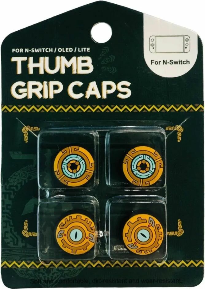 Силиконовые накладки New Thumb Grips (Zelda Eye/Shield) для Nintendo Switch Joy-Con (GNS-855/010)