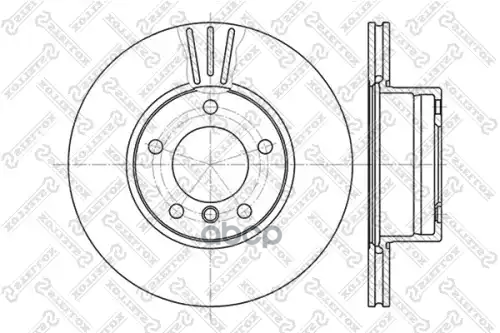 Диск тормозной передний! BMW E39 2.0-3.5 M47-M62 95> Stellox арт. 60201536VSX