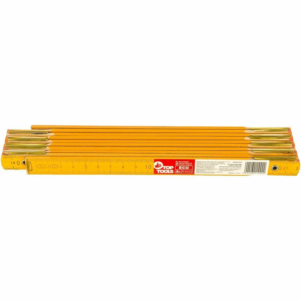 Складной деревянный метр 2 м, желтый Top Tools 26C012