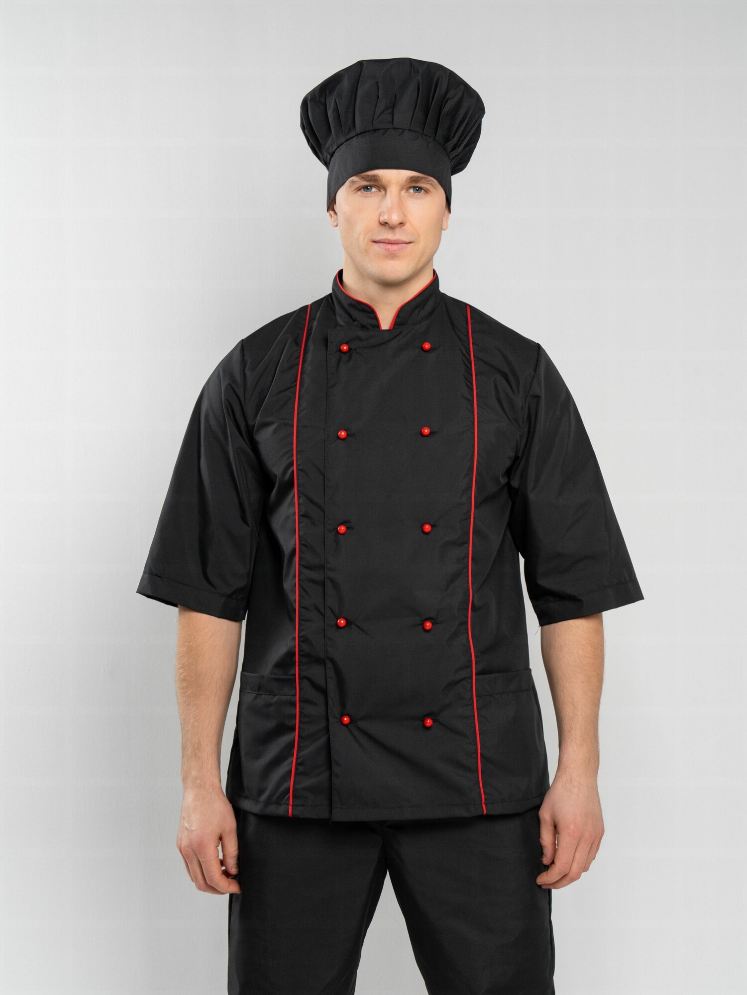 Поварской китель универсальный, мужской и женский из Тиси - хлопок и пэ, на съемных пуговицах. Рабочая куртка для шеф - повара. Для ресторанов, кафе и пищевой промышленности