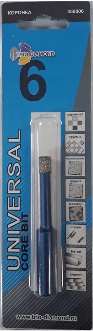 Коронка универсальная Trio-Diamond 450006 6 мм
