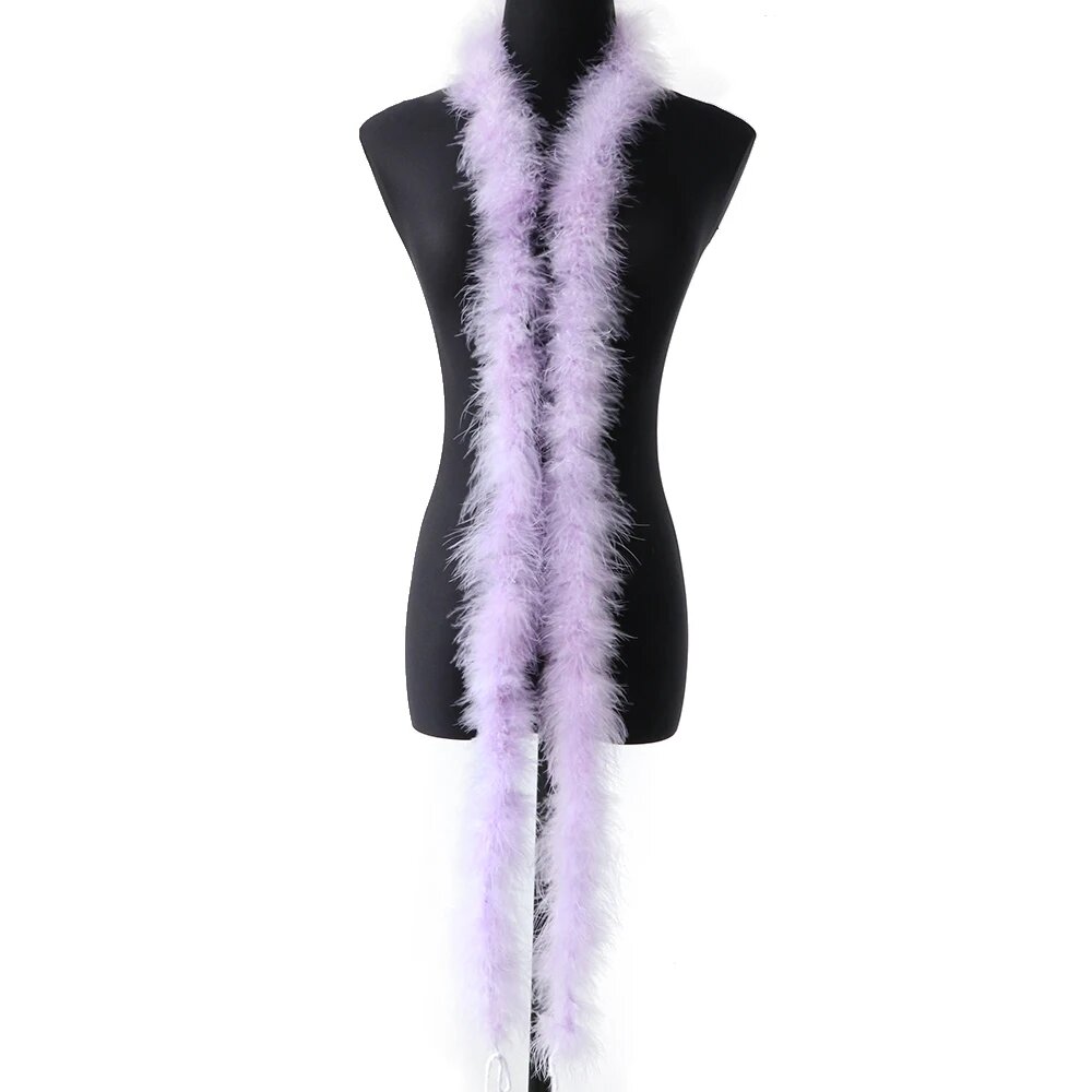 Пушистая шаль из перьев индейки Feather Paradise, 13 грамм Сиреневый, Light purple