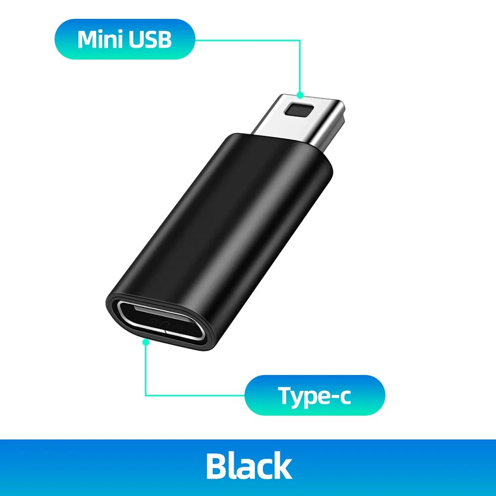 Адаптер Mini USB на Type-C Black