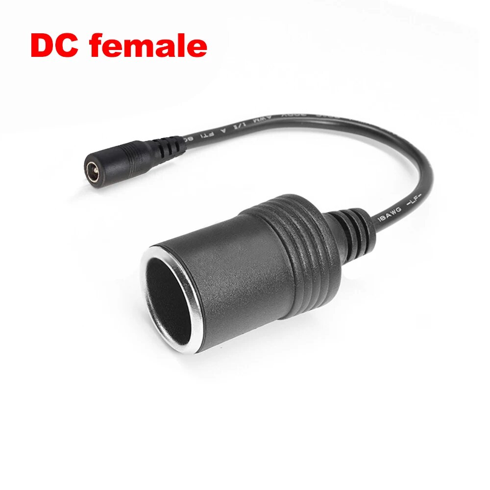 12 В 10 А/15 А/20 А/50 А Автомобильное зарядное устройство для прикуривателя с кабелем 30 см Женская/Папа Разъем Разъем Универсальный адаптер 10A DC Female