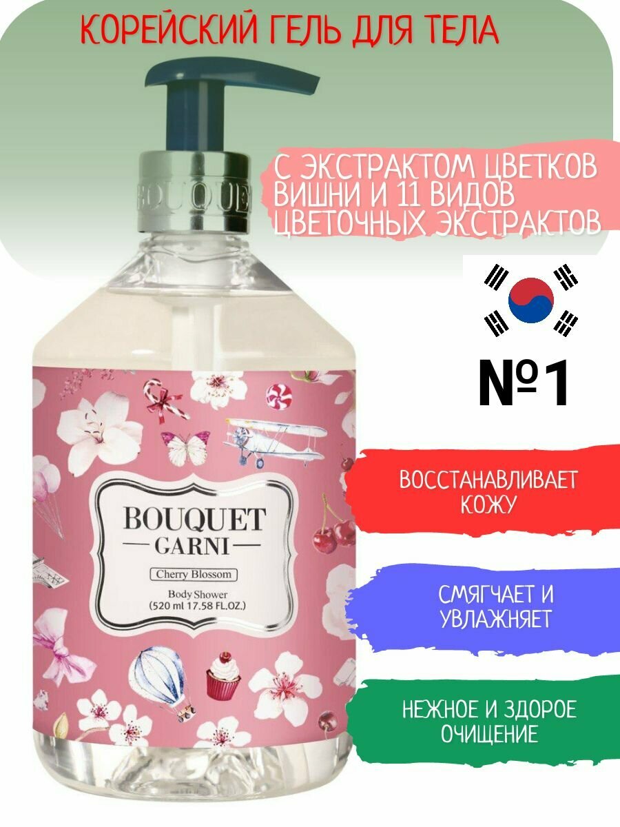 Корейский гель для тела с ароматом вишни