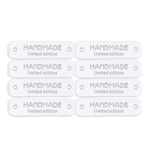 Кожаные этикетки для одежды vblingstone 50 шт. Белый, Sliver