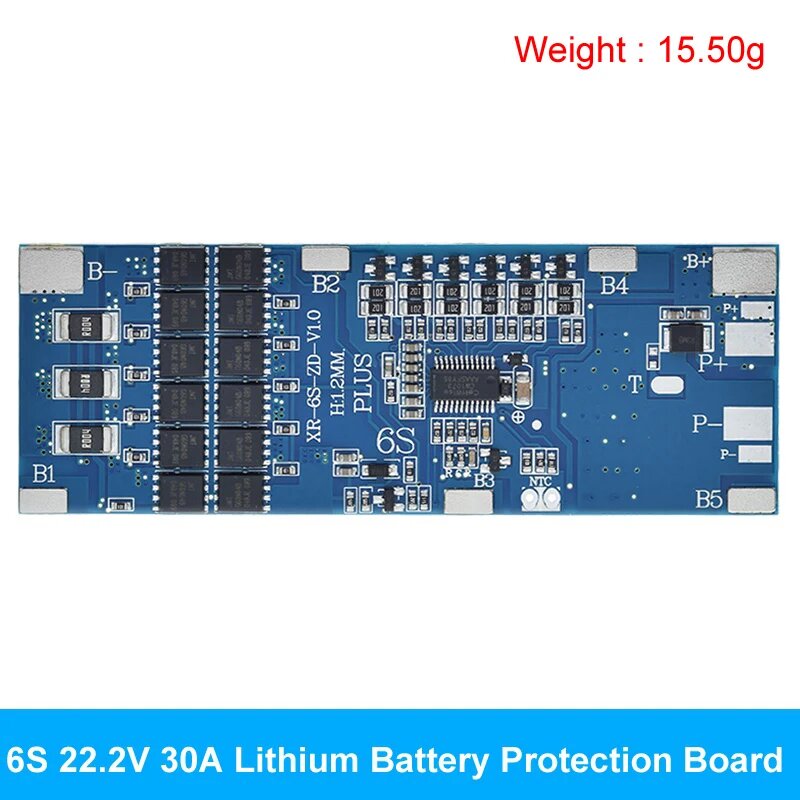 TZT 6S BMS Литий-ионная плата защиты заряда 1PCS, 6S 30A