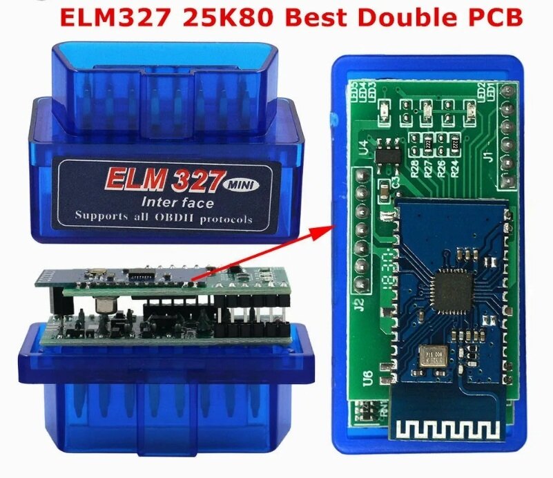 Автосканер 2 Платы Bluetooth Pic18F25K80 ELM327 v1.5