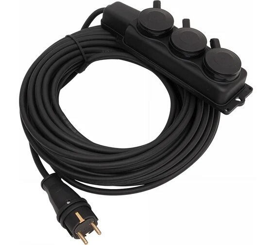 Силовой удлинитель Gigant с/з КГ 3x2,5 3 гнезда 20м IP44 G-859