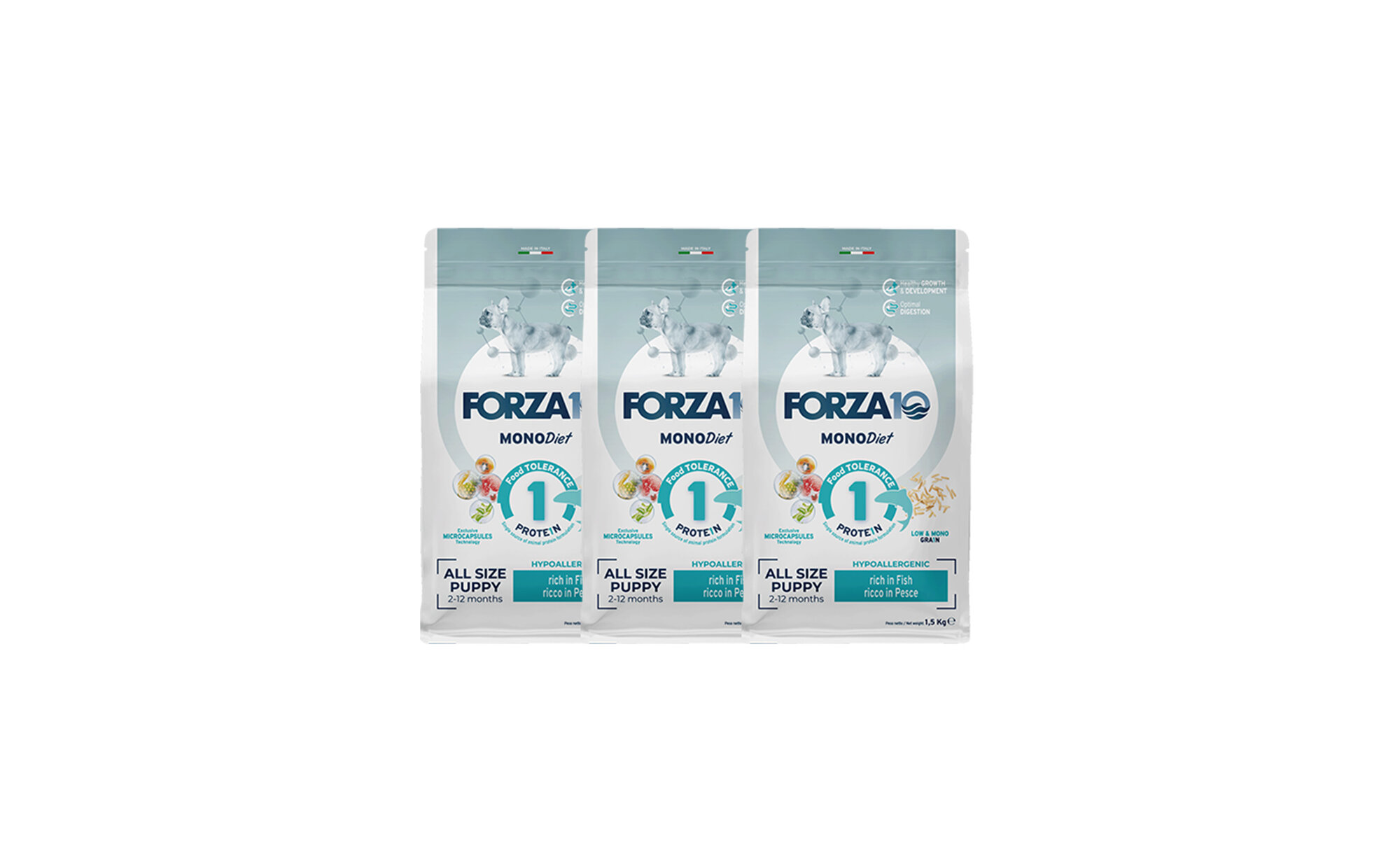 FORZA10 Корм для щенков всех пород из рыбы 1,5 кг х 3 шт.