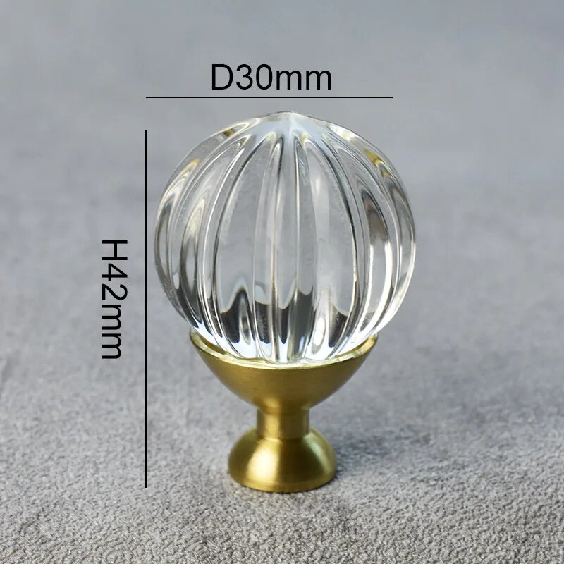 Ручки для шкафов IHOMCASA Crystal Ball Knob золотистые
