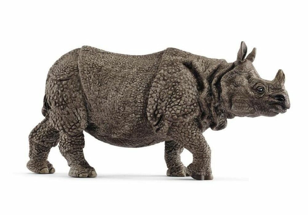 Schleich. Фигурка 14816 "Индийский носорог" коллекционная, реалистичная, тактильная, для детей от 3 лет