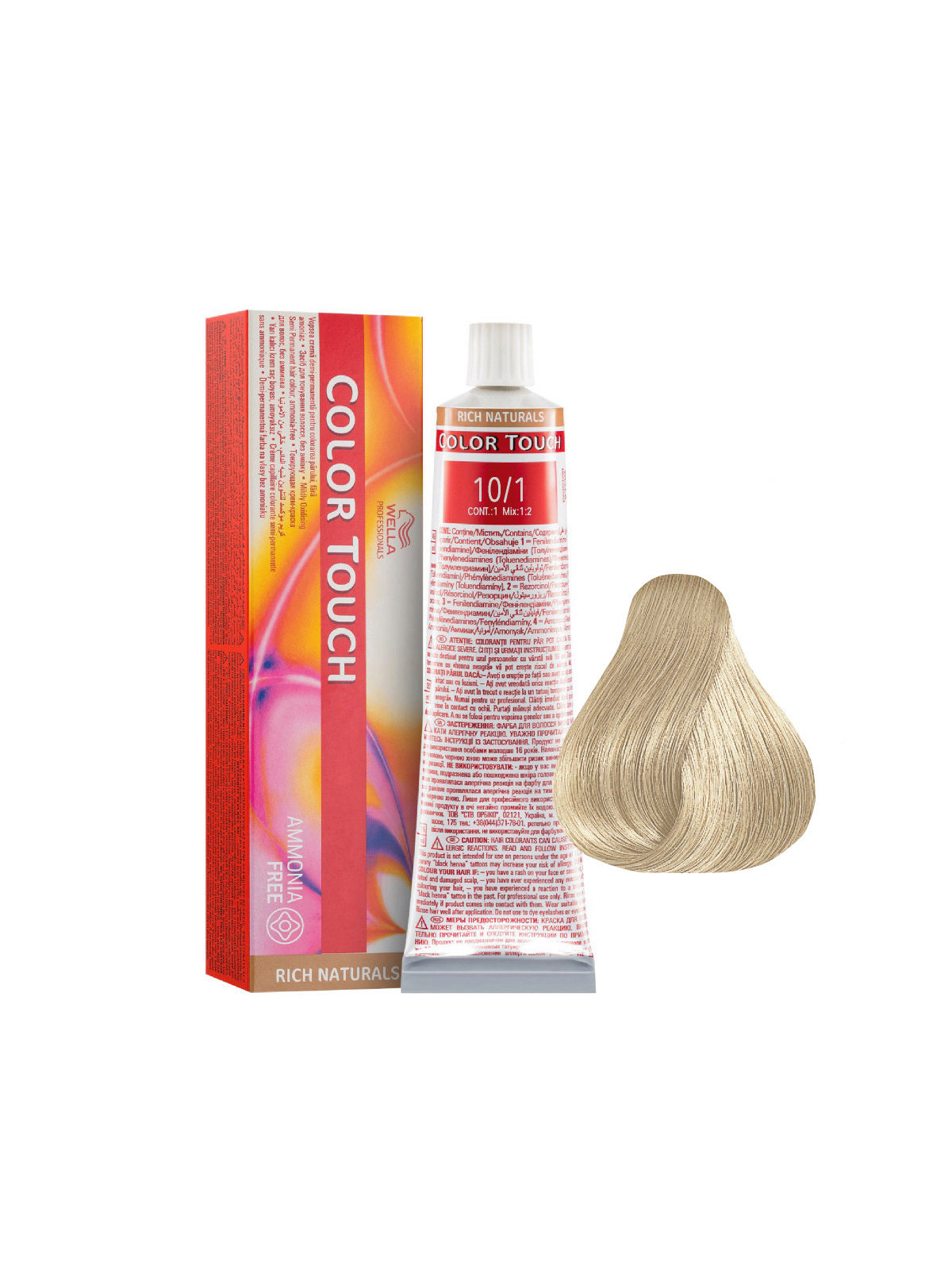 Wella Color Touch 10/1 - Тонирующая краска без аммиака яркий блонд пепельный 60 мл