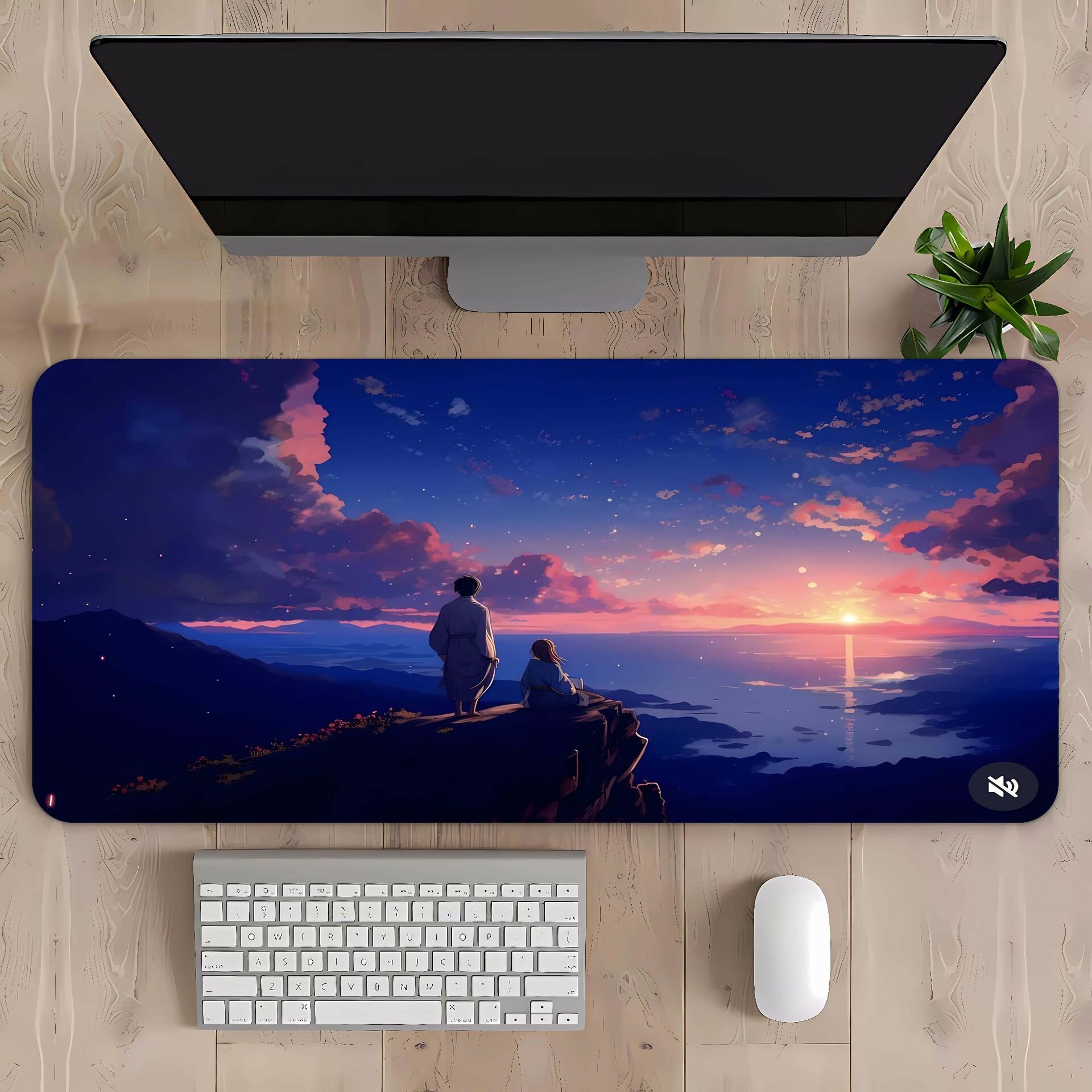 Коврик для мыши Liangcaida "B23-вечерний свет", нескользящий, 1000x500 мм