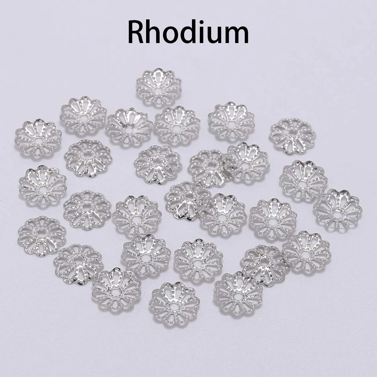 Шапки для бусин Rhodium, 7 мм, 200 шт