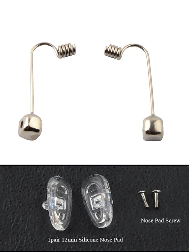 1 пара носовых подушечек для очков с носовым упором и винтовым держателем, аксессуары для ремонта очков