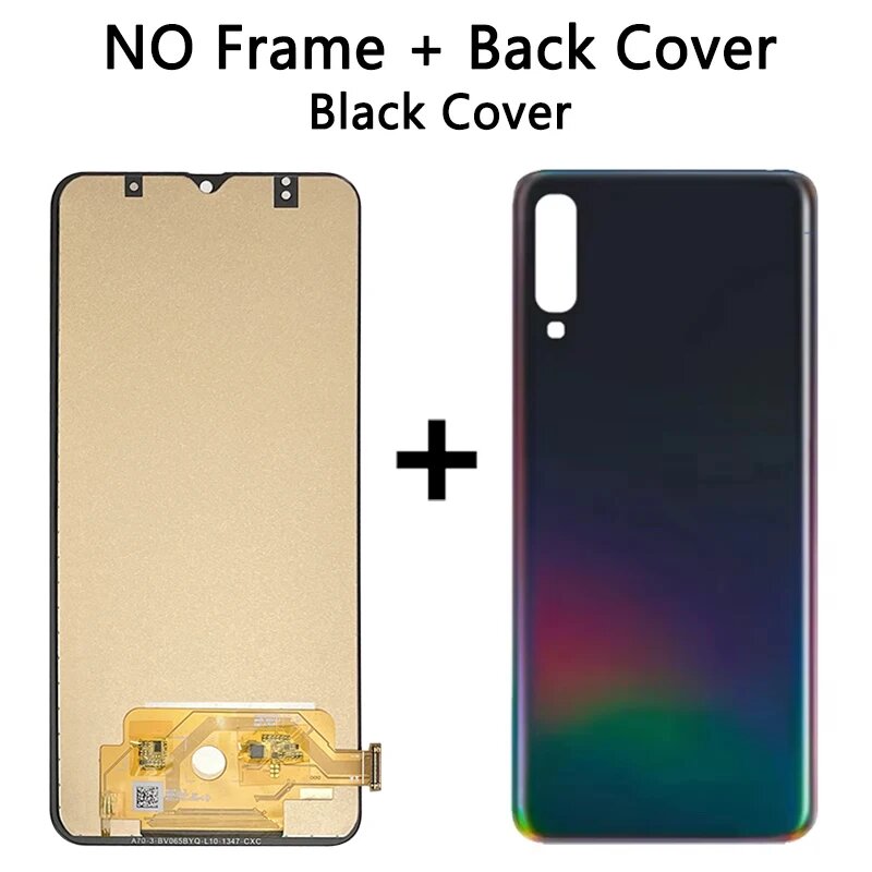Тест для Samsung A70 ЖК-дисплей с сенсорным экраном и дигитайзером в сборе A705 A705F A705FN/DS SM-A705MN Замена дисплея Black No Frame