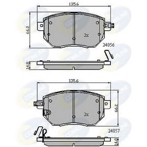 COMLINE CBP31745 (41060CA090 / 41060CA093) колодки пер nis murano 3.5 03-