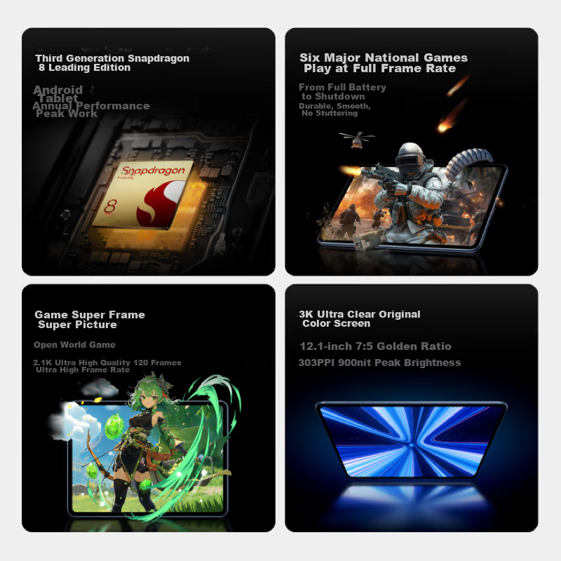 OPPO Pad 3 Pro [Government Subsidy 15% Tablet] 12.1-Inch Tablet, 8GB+256GB, Dawn Gold, Office, Gaming, Learning, OnePlus Tablet