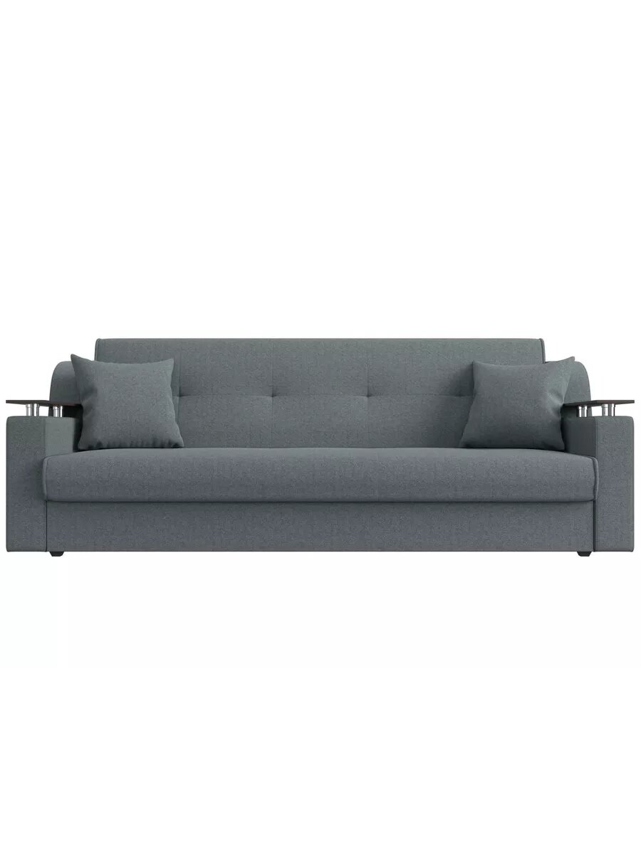 Диван-книжка Сенатор, 3-местный, размер: 208х80см, спальное место: 115х180см, рогожка, серый