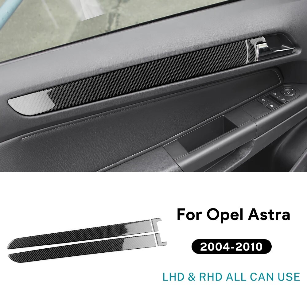 Настоящая мягкая наклейка из углеродного волокна для Vauxhall Opel Astra H MK5 2004 2005 2006 2007 2008 2009 2010, автомобильные аксессуары для 2 дверей LHD RHD Door Black