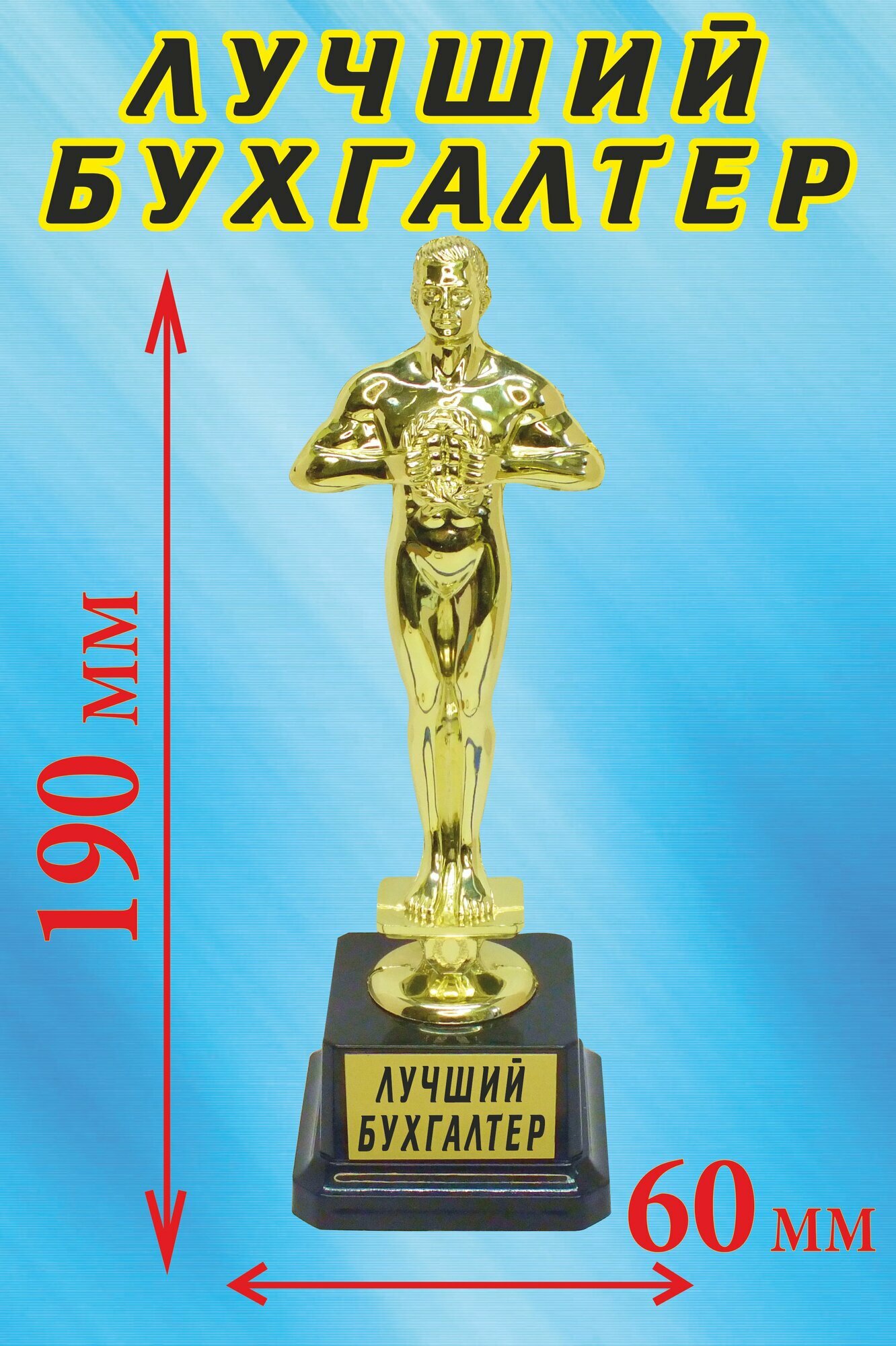 Кубок подарочный Оскар " Лучший бухгалтер ".