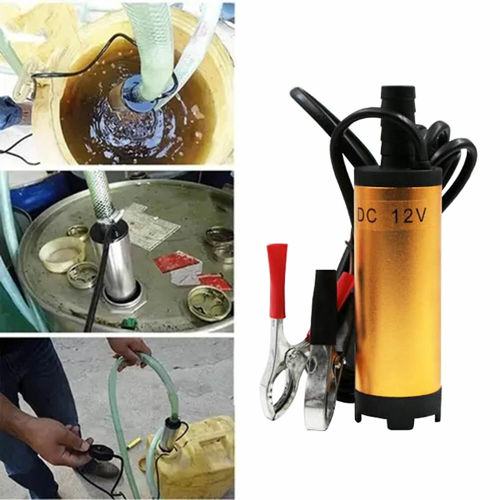 Погружной насос 12В/24В для перекачки воды, масла и дизеля из нержавеющей стали