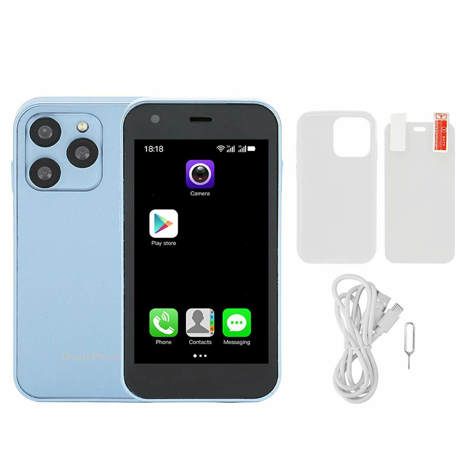Soyes XS15 Mini 3G Смартфон 3IN WIFI 2 ГБ 16 ГБ 3D GLASS SLIM HD -камера Смартфон Смартфон Blue