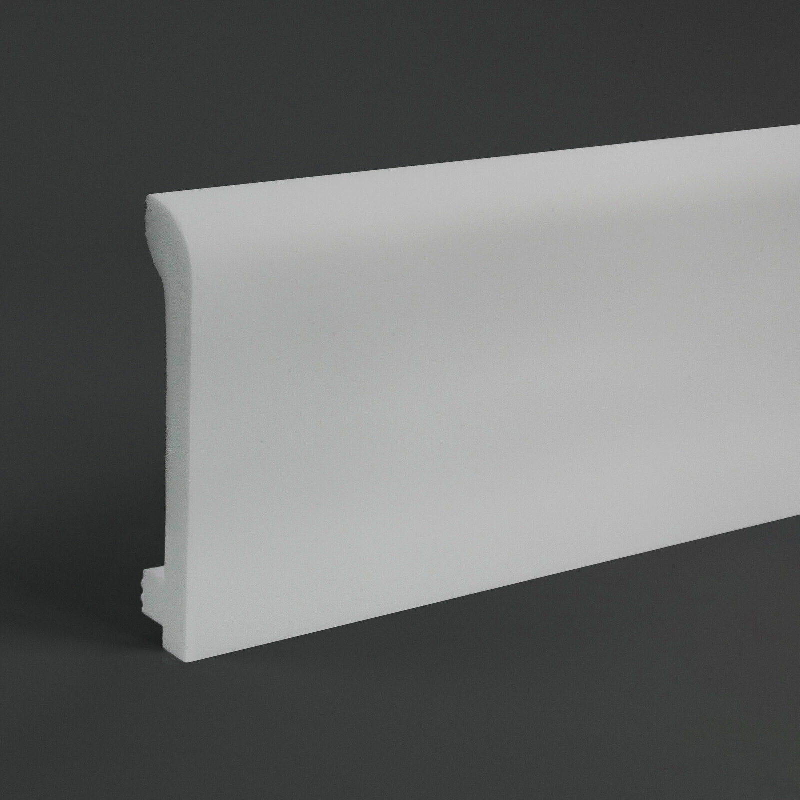 Плинтус полистирол напольный ударопрочный De-Baget (Де-Багет) XPS полимер, 100х16х2000 мм, Н 3 белый