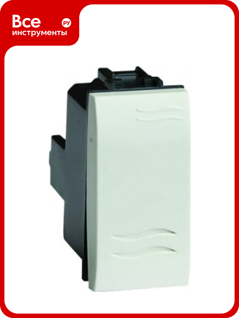 1-клавишный переключатель DKC BRAVA EV, RAL 9001, 75011S для герметичного прохода кабелей