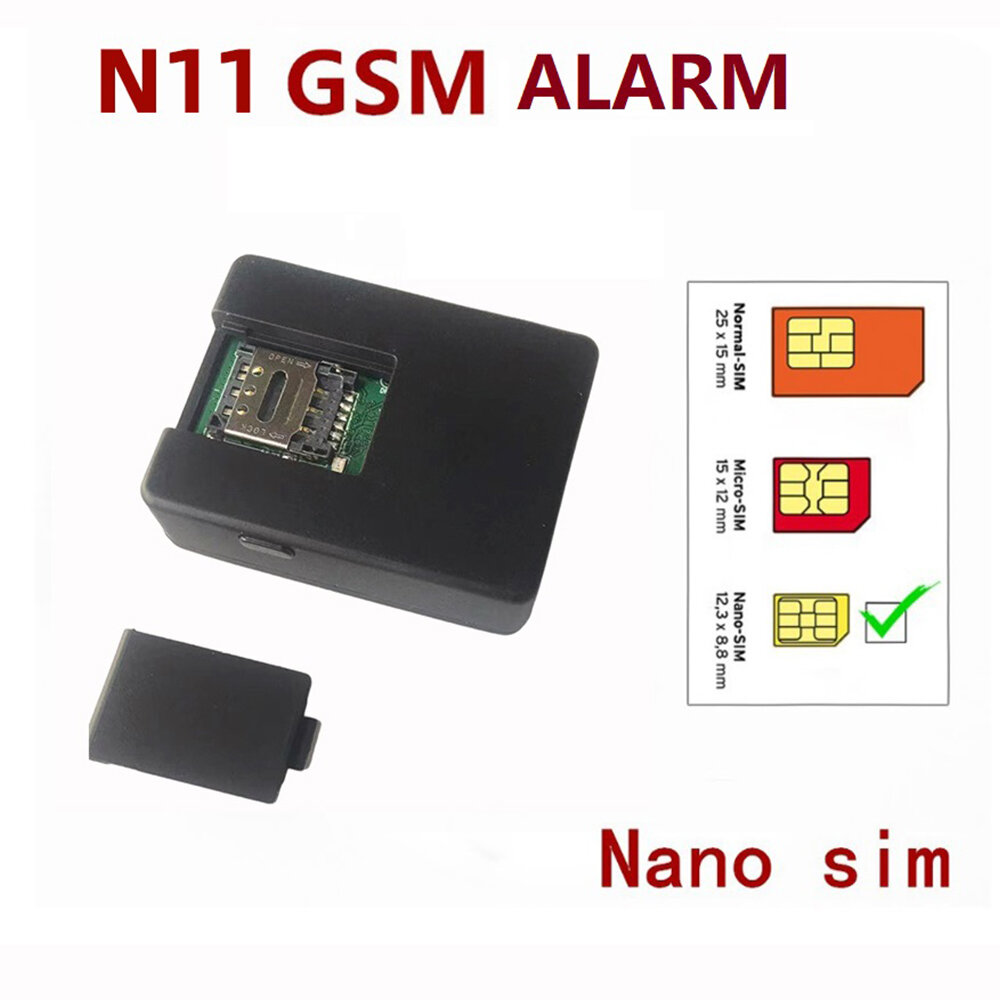 N11 GSM аудиомонитор, голосовая сигнализация с 2 микрофонами, звуковой сигнал высокой четкости, система голосового мониторинга для дома