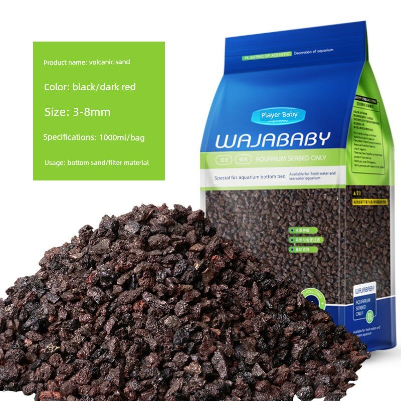 Вулканический песок для аквариума, песок Рохан, вулканический каменный субстрат, песок для попугаев, красоусилительный