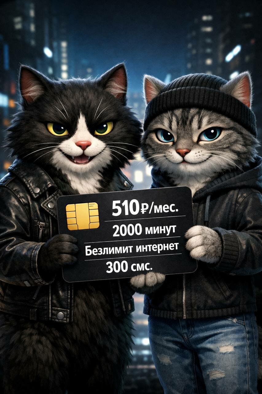 SIM-карта безлимит 3G и 4G за 510 руб/мес, много интернета и раздача, работает в любом устройстве без ограничений + безлимит на соц сети и мессенджеры