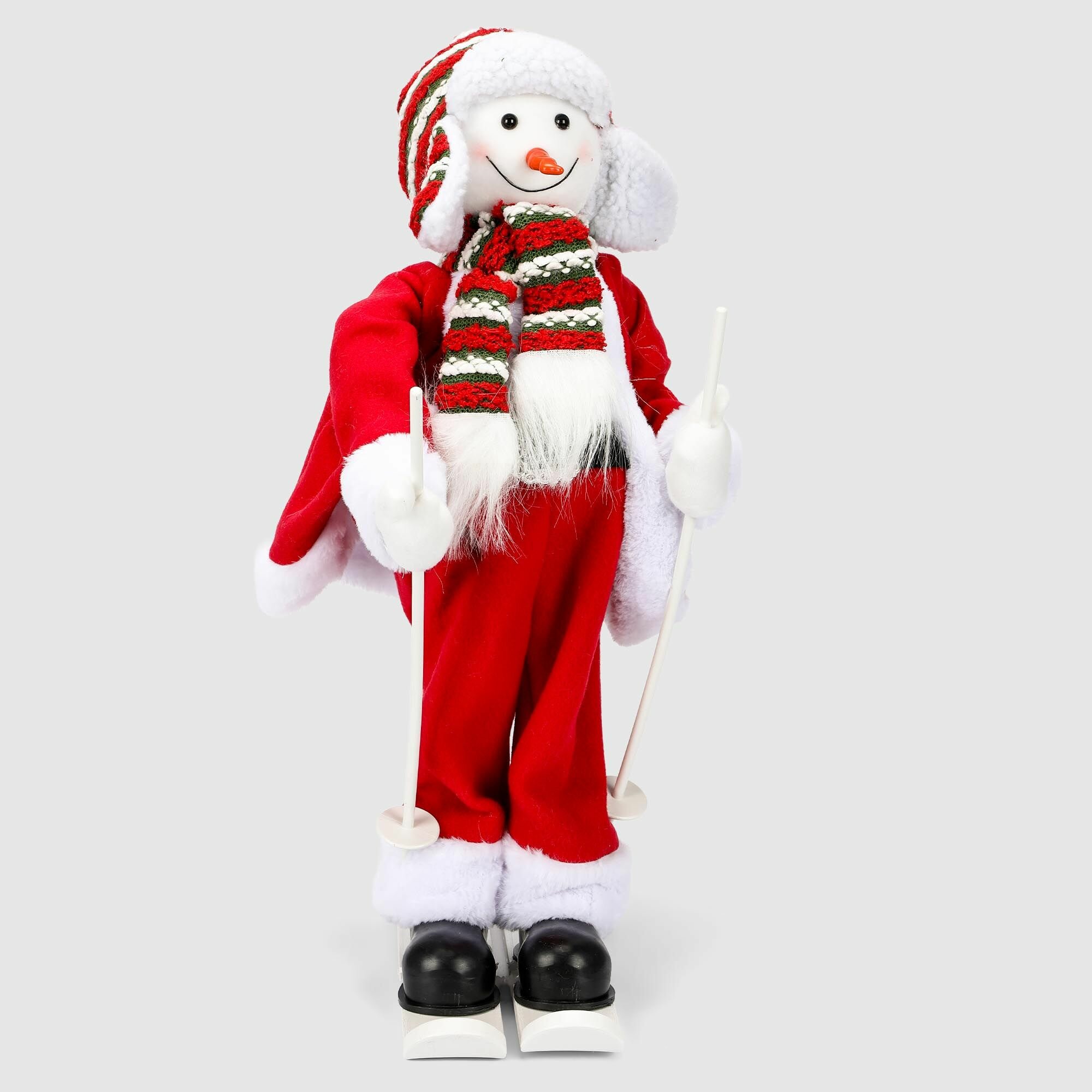 Снеговик на лыжах Yahome 30х25х65 см