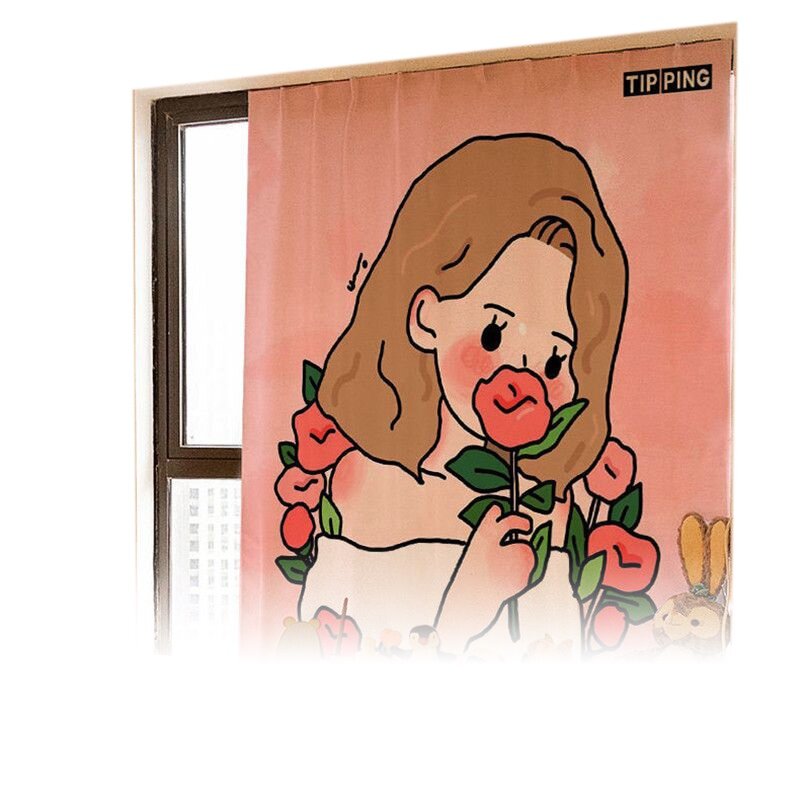 Chic curtain window self adhesive blackout drapes offering superior light control rose girl 100x150cm 39.3x59.0in