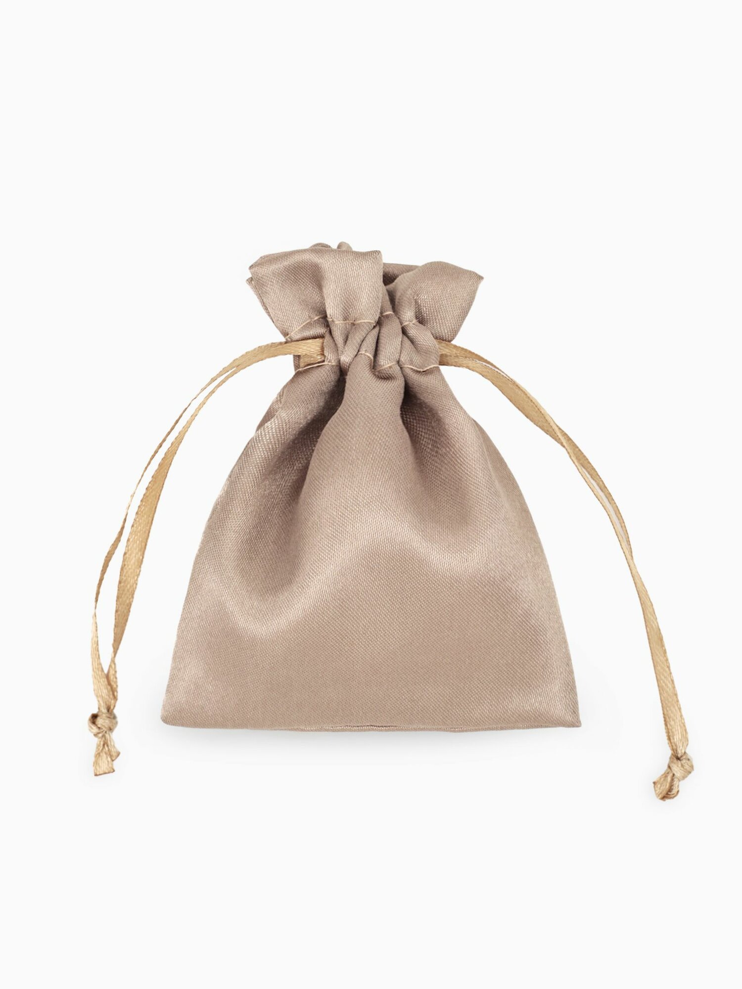 Мешочки подарочные атласные, набор 50 шт. 7 9 см, серо-коричневый