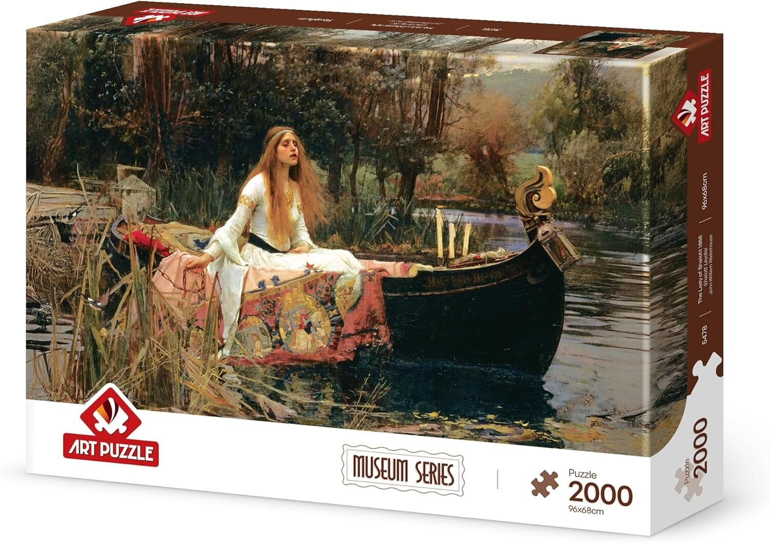 Пазл для взрослых Art Puzzle 2000 деталей, элементов: Леди из Шалотта, 1888