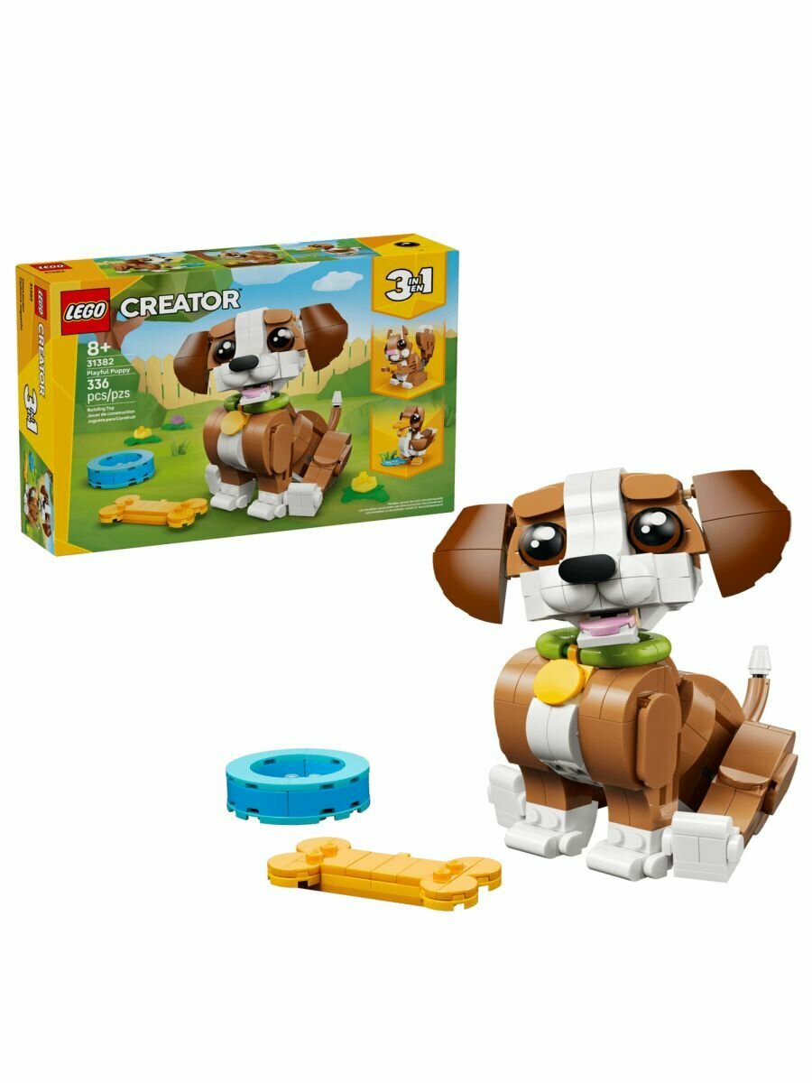 31382 Пластиковый Конструктор Lego Creator 31382 Puppy Dog 3-in-1 Игривый щенок 3-в-1
