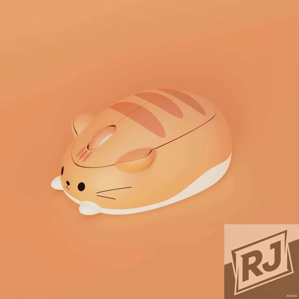 AKKO Игровая мышь беспроводная Беспроводная мышь Akko Cat оранжевого цвета (Carter), оранжевый, коралловый