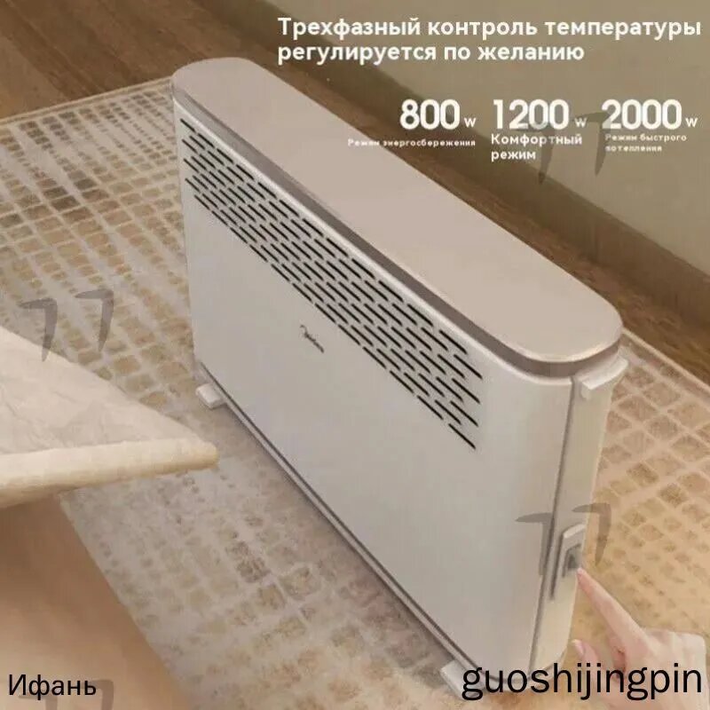 Midea MCH3055 электрический обогреватель конвекторный белый, 2000 Вт