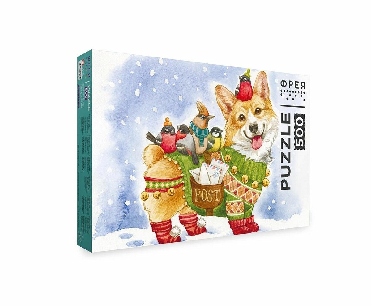 Пазлы 500 элементов "Корги с птичками"
