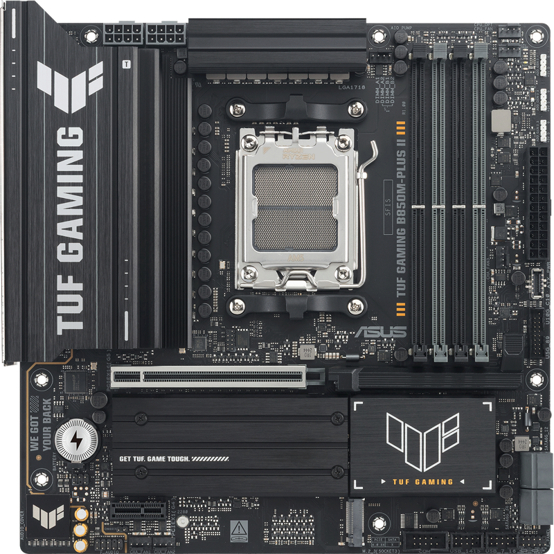 Материнская плата ASUS TUF B850M-PLUS II, AM5, AMD B850, mATX, DDR5 90MB1MT0-M0EAY0