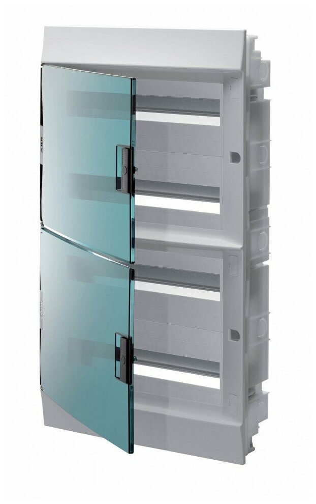 Распределительный щит ABB Mistral41, встраиваемый, зеленая дверь 72 модуля, IP41