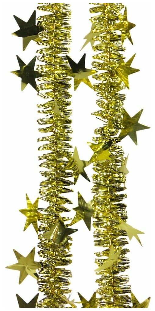 Мишура млечный путь, 2 см х 2.7 м, цвет - золотой, MOROZCO M0102