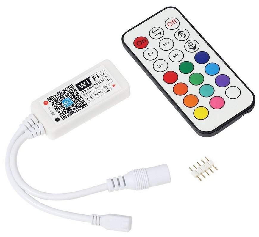 Мини Wifi +Радио контроллер RGBW/RGBW. W с пультом 21 кнопки